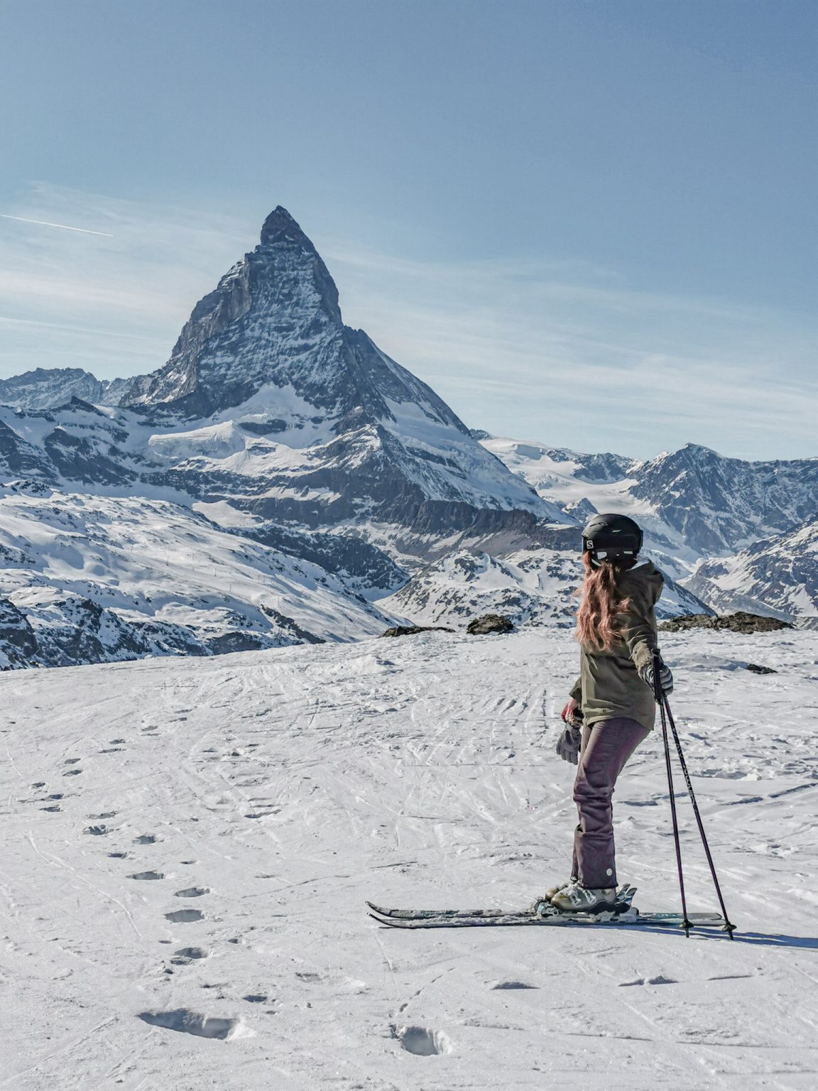 Skiing and snowboarding in Cervinia » Tibi lost in nature